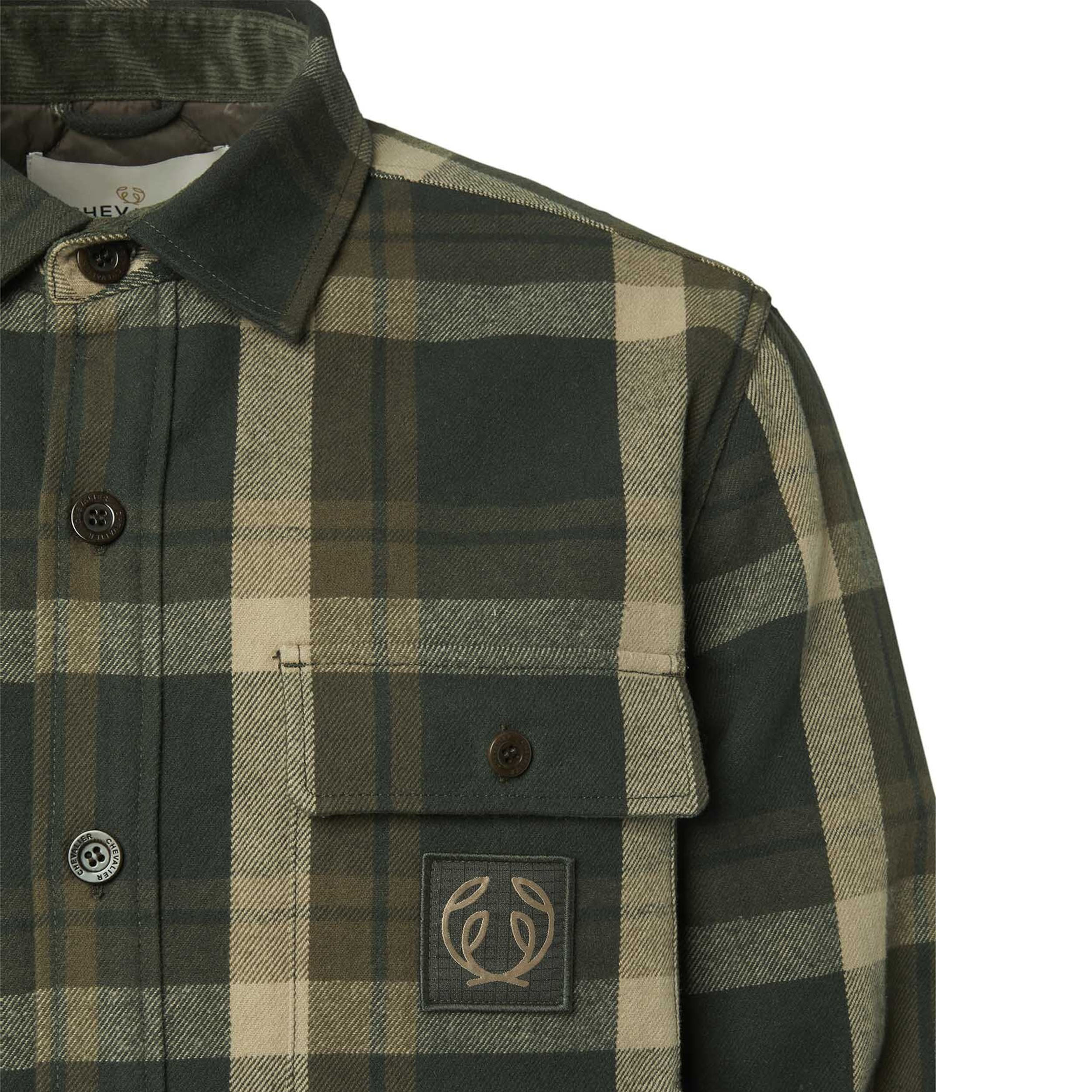 Kurtka koszulowa męska Chevalier Axe Green Checked - Pentagon
